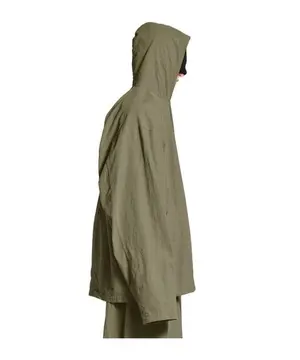 Balenciaga Zip-up Hooded Jacket With Drawstring Waist - Green