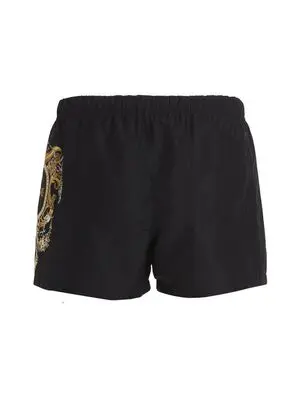 Versace Logo Print Swim Shorts