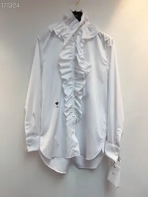 Dior Blouse With Removable Ruched Collar - No