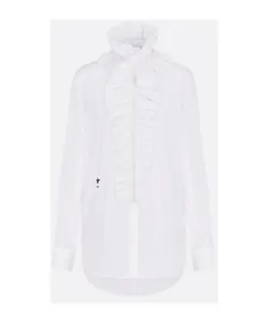 Dior Blouse With Removable Ruched Collar - No