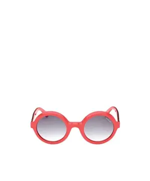 Moncler Round Frame Sunglasses - Red