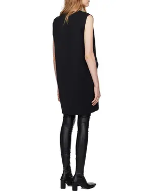 MAISON MARGIELA V-neck Mini Dress With Contrast Stitching