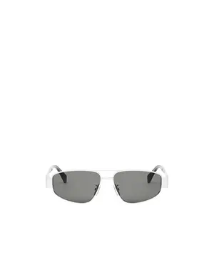 Celine Logo Oval Sunglasses - Gray
