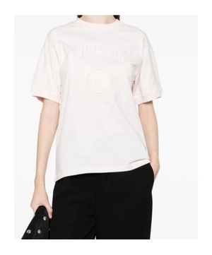 ANINE BING Short-sleeve Crew Neck T-shirt With Logo Detail