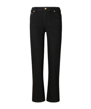 Tory Burch Cropped Kick Flare Jeans - Black Washed