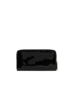 Prada Logo Plaque Zipped Wallet