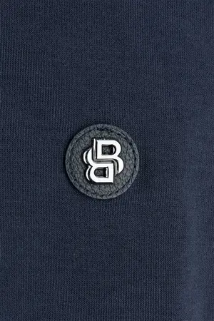 Hugo Boss Crewneck Sweatshirt With Logo Plaque - Blue