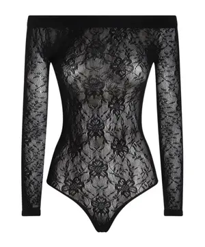 Saint Laurent Lace Detailed Off-shoulder Top