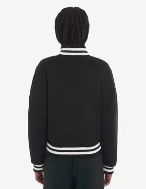 Maison Kitsuné Fox Head Patch Bomber Jacket - Black