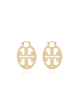 Tory Burch Miller Oval Hoop Earrings - Yellow
