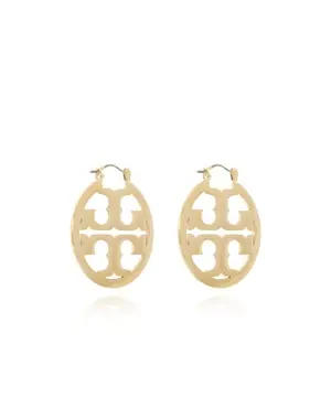 Tory Burch Miller Oval Hoop Earrings