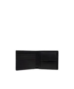 Burberry Logo Plaque Checked Bi-fold Wallet
