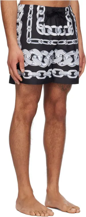 Versace Medusa Chains Printed Swim Shorts