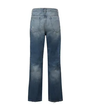 FRAME Distressed Detailed Flared Jeans - Black