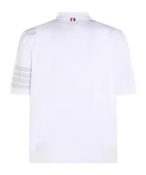 Thom Browne Ottoman 4-bar Logo Patch Polo Shirt