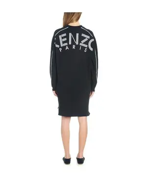 Kenzo Logo Print Cotton Sports Dress