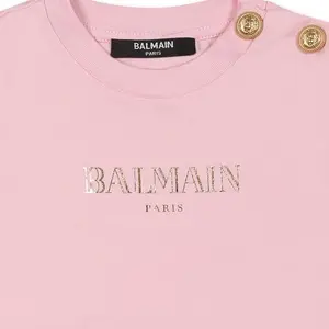 Balmain Round Neck Short Sleeve T-shirt