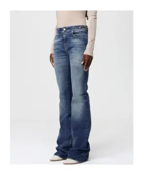 GOLDEN GOOSE Flared Jeans With Gold Chain Detail