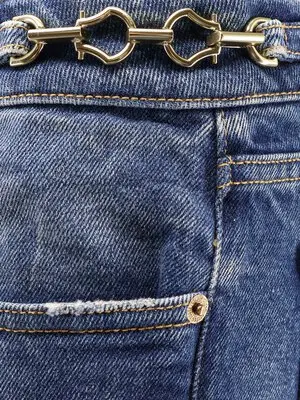 GOLDEN GOOSE Flared Jeans With Gold Chain Detail