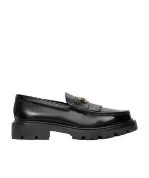 Celine Margaret Loafer With Triomphe Frame In Polished Bull