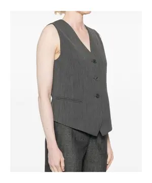 TWINSET Textured Sleeveless V-neck Waistcoat