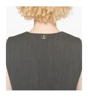 TWINSET Textured Sleeveless V-neck Waistcoat