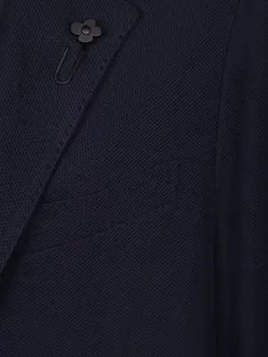 LARDINI Textured Single-breasted Blazer - Blue