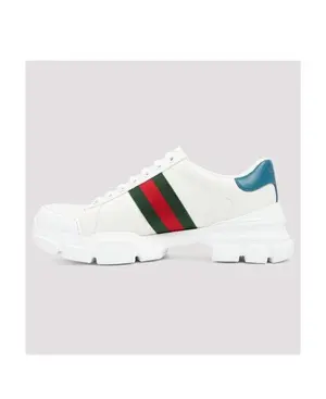 Gucci Ace Web Detail Chunky Sneakers - White