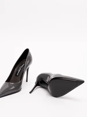 Dolce & Gabbana Pointed Toe High Heel Pumps With Logo Detail - Black