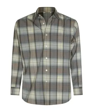 Auralee Super Light Check Shirt - Gray