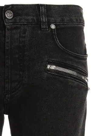 Balmain Zipped Pocket Skinny Jeans - Black