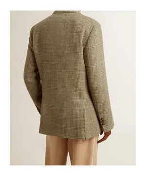 GOLDEN GOOSE Double-breasted Blazer In Shetland Wool - Sage