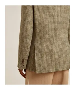 GOLDEN GOOSE Double-breasted Blazer In Shetland Wool - Sage