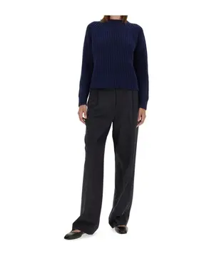 Aspesi Relaxed Fit Pants With Ruched Details - Black