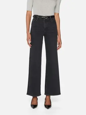 FRAME Le Slim Palazzo Jeans - Black
