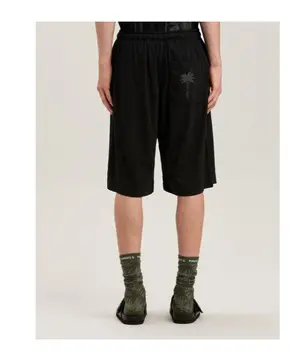 Palm Angels Bermuda Shorts With Palm Tree Print
