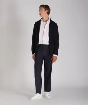 ZANONE Ribbed V-neck Knit Jacket