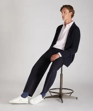 ZANONE Ribbed V-neck Knit Jacket