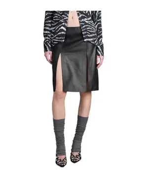 Attico Zippered Skirt With Split Design