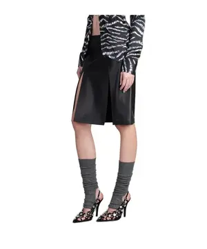 Attico Zippered Skirt With Split Design