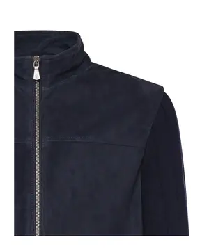 Eleventy Panelled Zip-up Jacket - Black