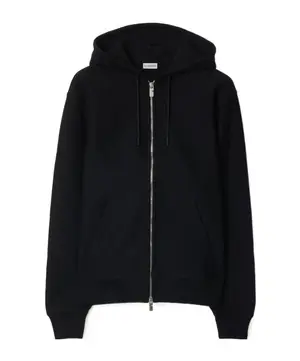 Burberry Logo Print Zip-up Hoodie - Charcoal