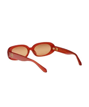 Linda Farrow Oval Frame Tinted Sunglasses - Nude