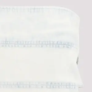 Y/project Strapless Asymmetric Hem Denim Top - White