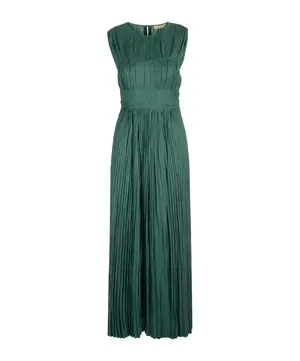 Ulla Johnson Round Neck Pleated Maxi Dress
