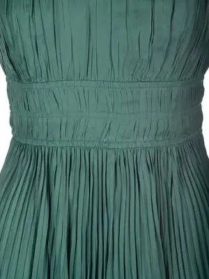 Ulla Johnson Round Neck Pleated Maxi Dress