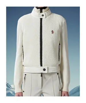Moncler Wool Zip-up Cardigan