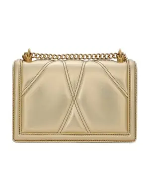 Dolce & Gabbana Medium Quilted Devotion Bag - Nude