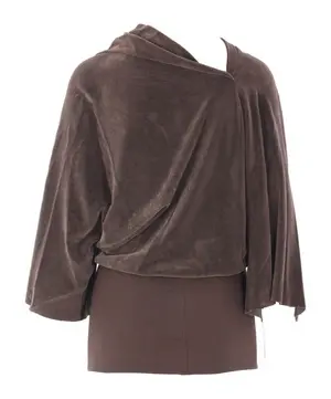 Rick Owens Draped Cowl Neck Top With Asymmetric Back