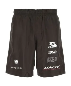 Givenchy Logo Printed Swimming Shorts - Brown